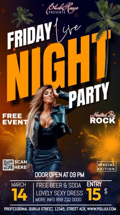 Modèle ladies night party poster | PosterMyWall