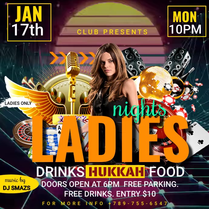 Ladies night party template | PosterMyWall