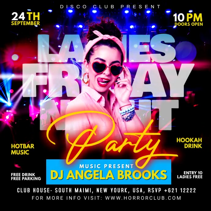 ladies Night Party Video ad Template | PosterMyWall