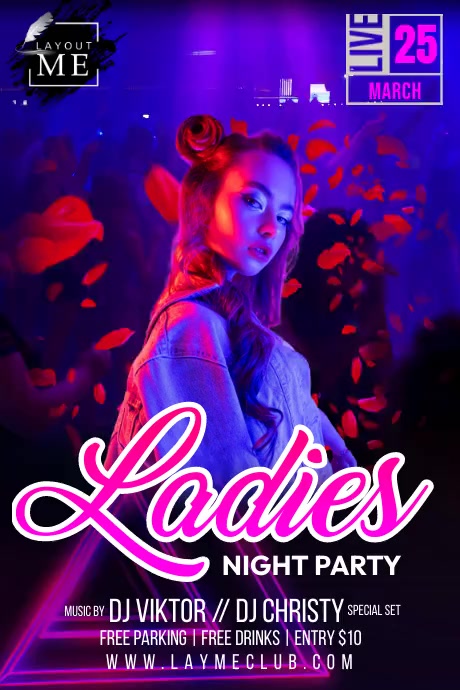 Ladies Night Party Video Ads Template | PosterMyWall