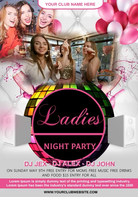 Ladies night party video Template | PosterMyWall