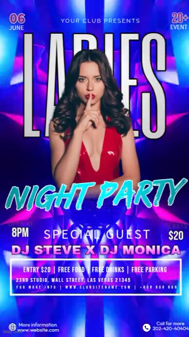 Ladies Night party Video Template | PosterMyWall