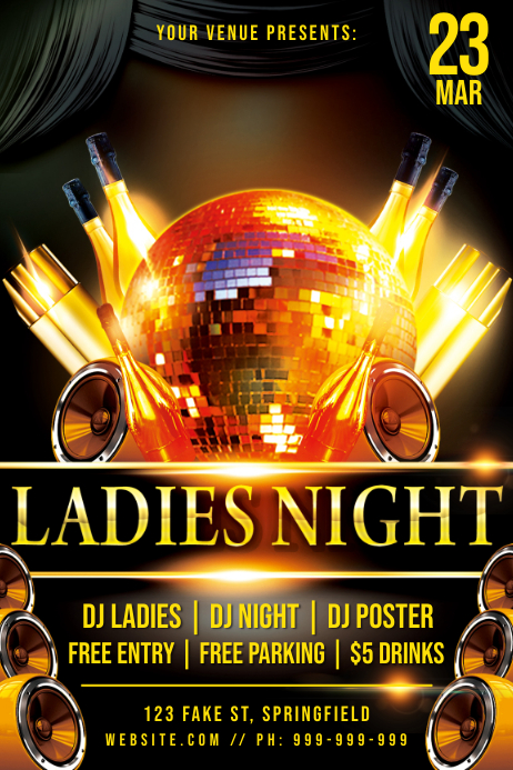 Ladies Night Poster Template Postermywall