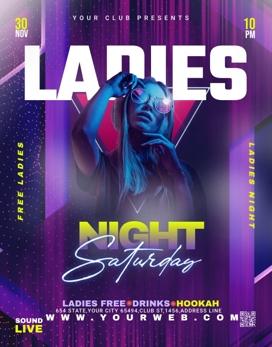 Ladies night saturday Template | PosterMyWall