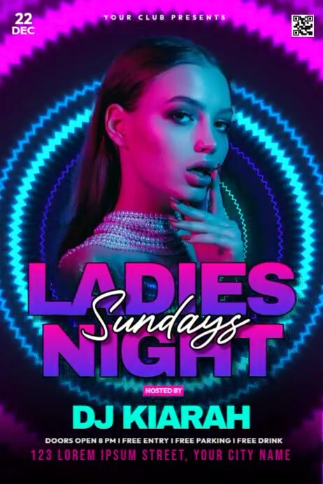 Ladies Night Sunday Templat | PosterMyWall