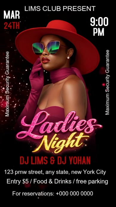Ladies Night Tiktok Video Template | PosterMyWall