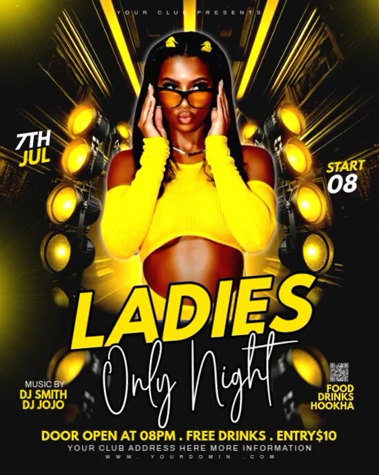 Modèle Ladies only night | PosterMyWall