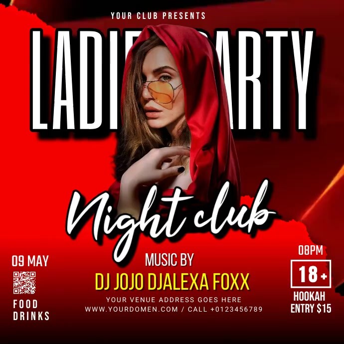 Plantilla de LADIES PARTY CLUB NIGHT | PosterMyWall
