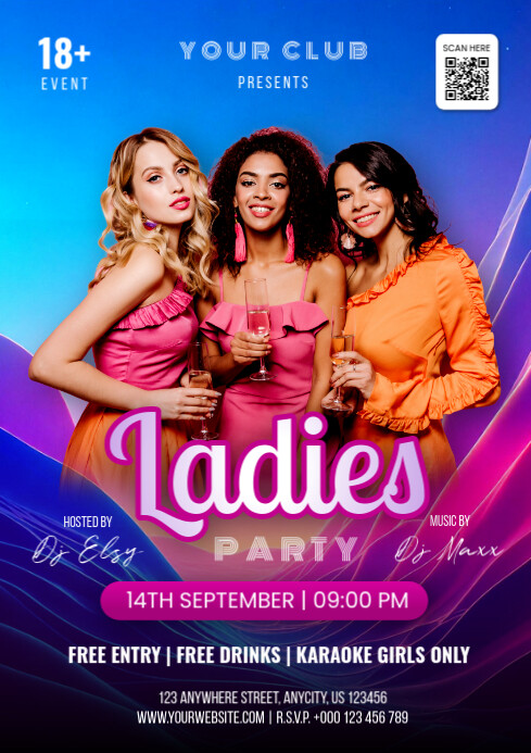 Ladies Party Event Flyer Template | PosterMyWall
