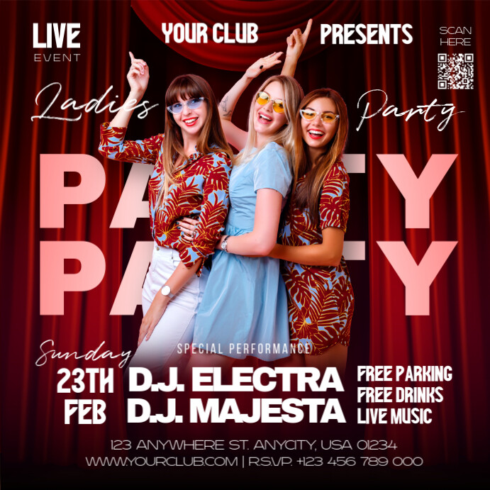 Copy of Ladies Party Event Poster Flyer | PosterMyWall