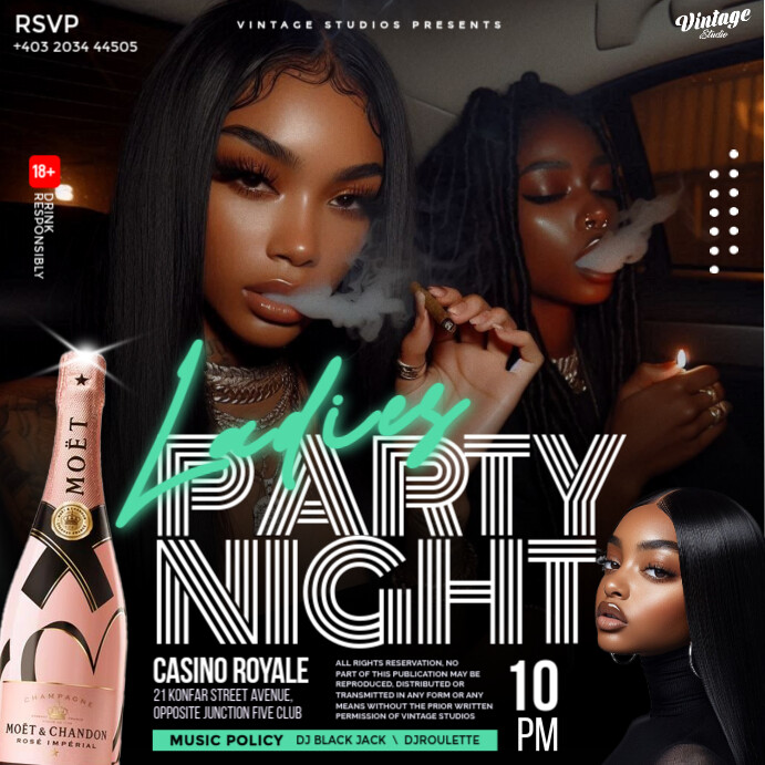 Modèle Ladies Party Night Event Flyer for Social Media | PosterMyWall