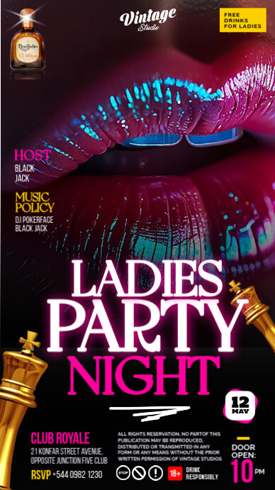 Ladies Party Night Out Party Club Flyer | PosterMyWall