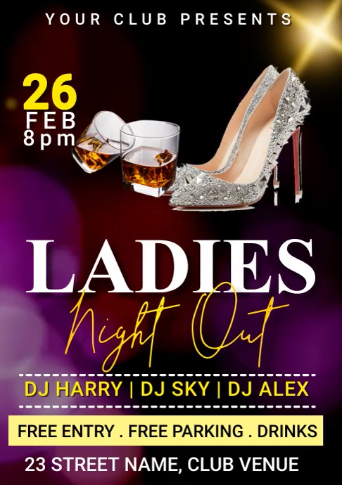 LADIES PARTY Template | PosterMyWall