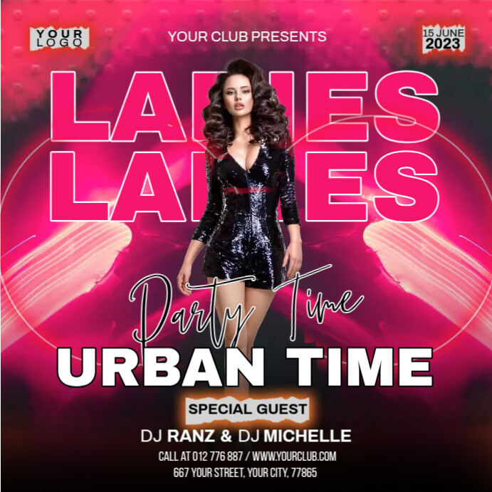 Plantilla de Ladies Party Time Ads | PosterMyWall