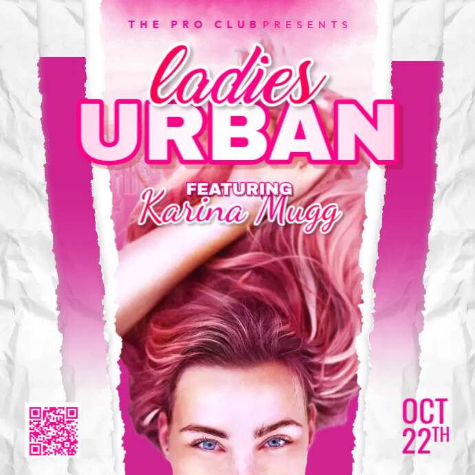 Ladies Pink Urban Party Template | PosterMyWall