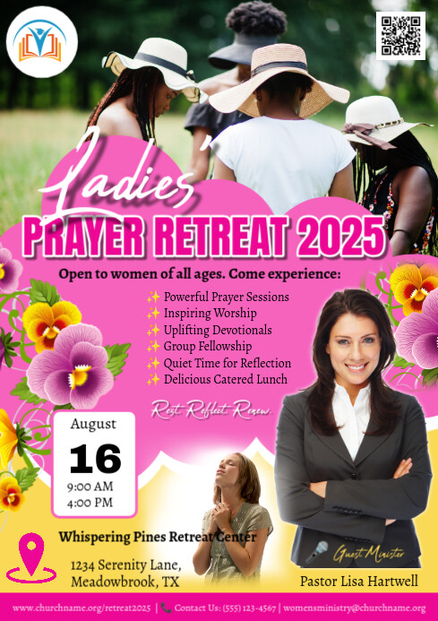 Ladies Prayer Retreat Event Ad Template | PosterMyWall
