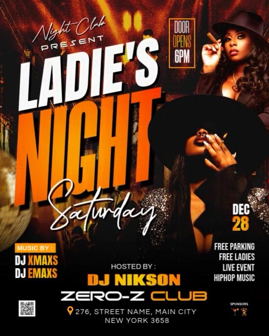 Ladies Saturday Night Party Flyer Template | PosterMyWall