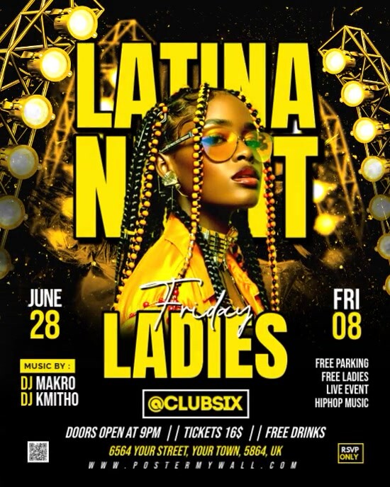 Ladies Saturday Night Party Flyer Template | PosterMyWall