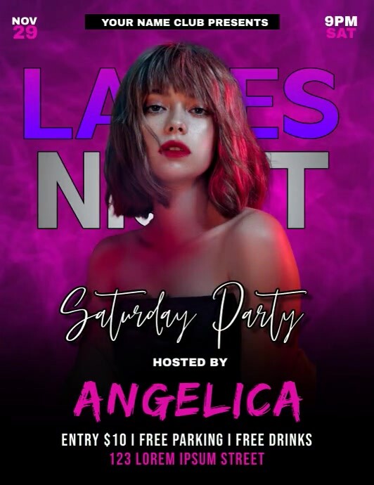 Ladies Saturday Party Template | PosterMyWall