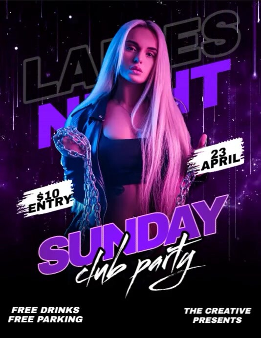 Ladies Sunday Club Party Template | PosterMyWall