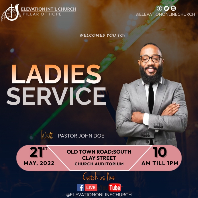 Ladies sunday service Template | PosterMyWall