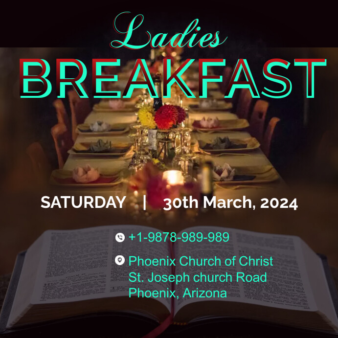 Ladies Women breakfast service flyer Template | PosterMyWall
