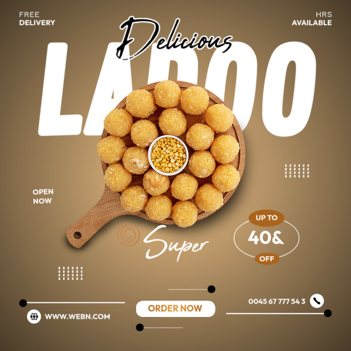 Ladoo Promotion Flyer Template | PosterMyWall