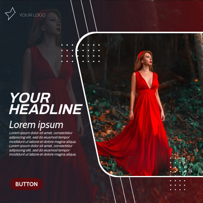 Copy of Red Fashion Model | PosterMyWall