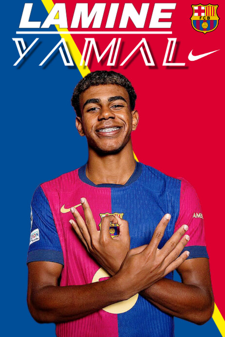 Lamine Yamal: Ultra Limited Flyer Poster: Own the Legend. Red Blue ...