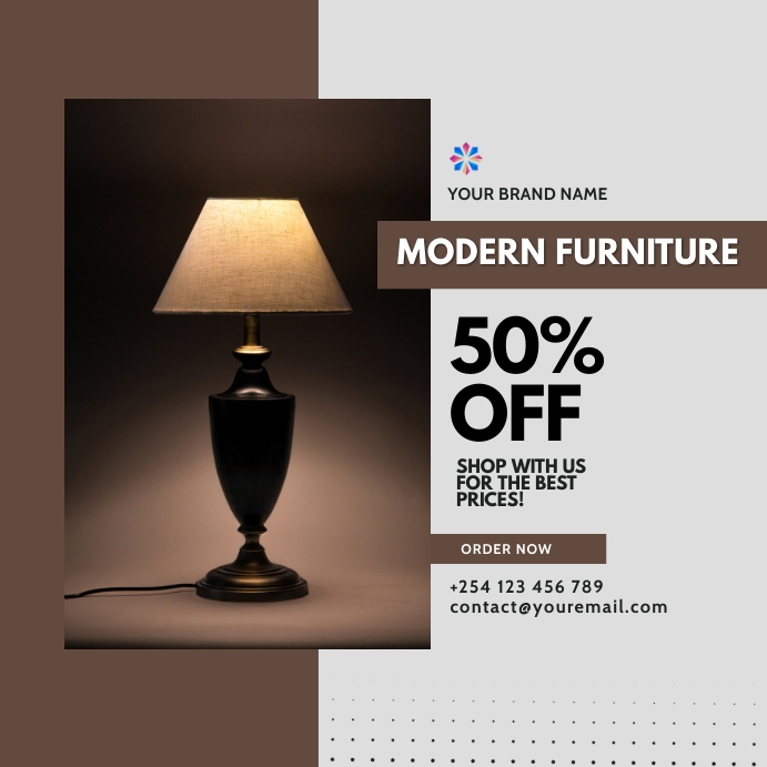 lamp stand modern furniture sale template | PosterMyWall