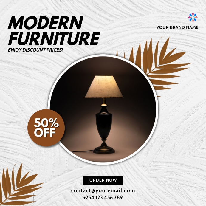 lamp stand modern furniture sale template | PosterMyWall