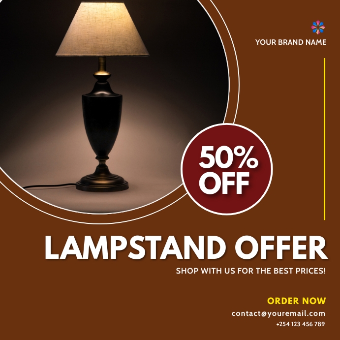 lamp stand modern furniture sale template | PosterMyWall