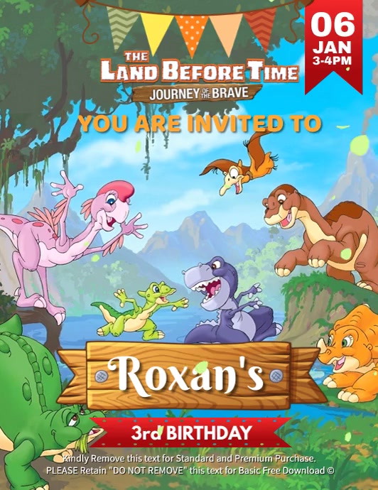 Land Before Time Template | PosterMyWall