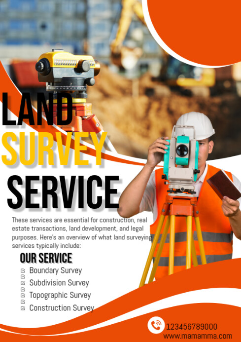 Copy of land survey | PosterMyWall