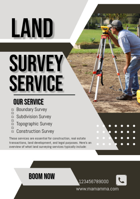 land survey service Template | PosterMyWall
