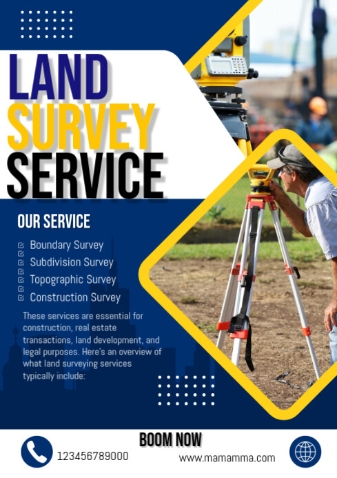 land survey service Template | PosterMyWall