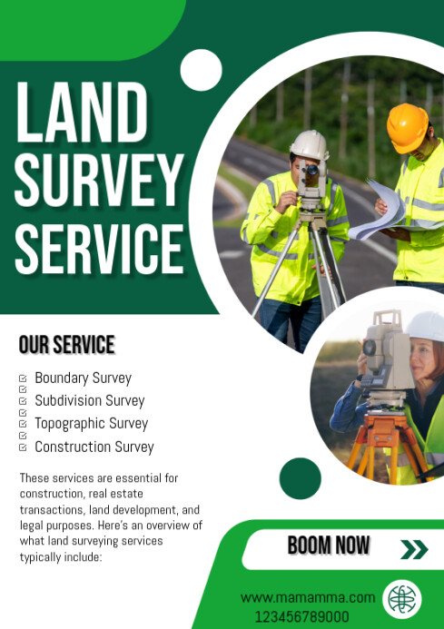 Copy of land survey service | PosterMyWall