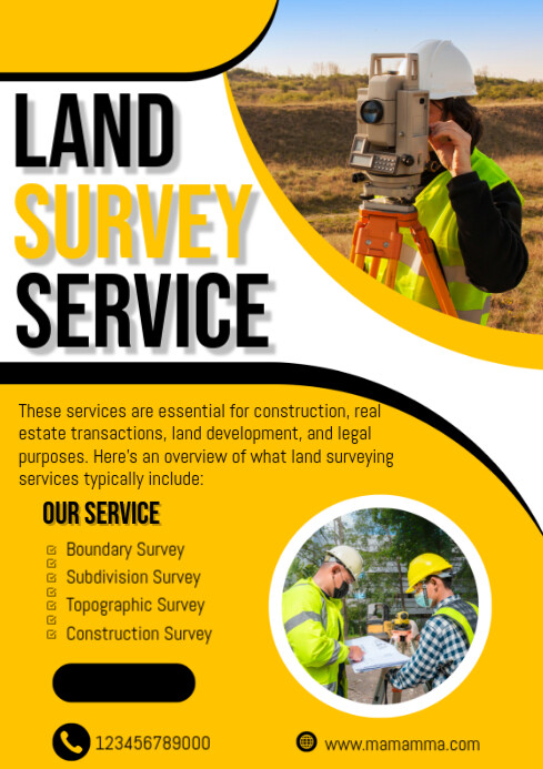 land survey service Template | PosterMyWall