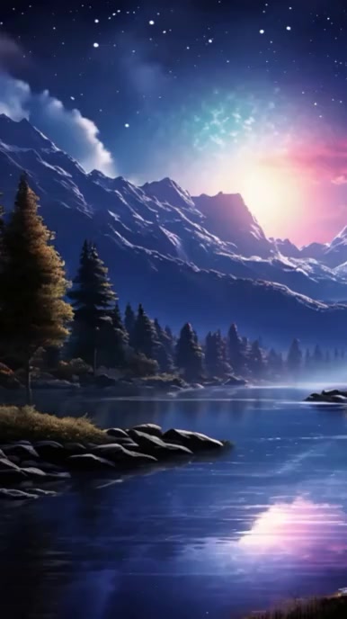 landscape lake mountains background video Template | PosterMyWall
