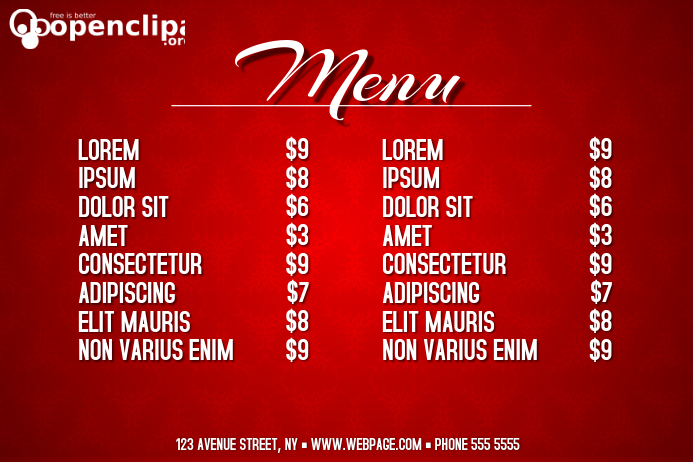 landscape multipurpose fast food restaurant menu template | PosterMyWall