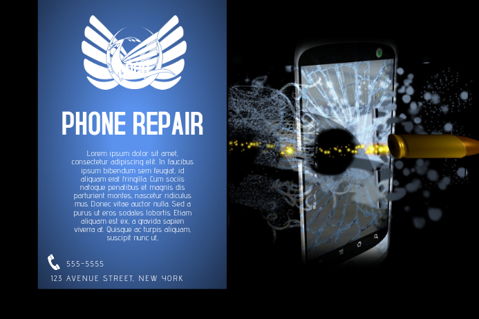 landscape phone repair service business template | PosterMyWall