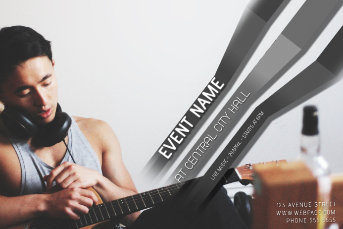 landscape singer even band flyer template | PosterMyWall