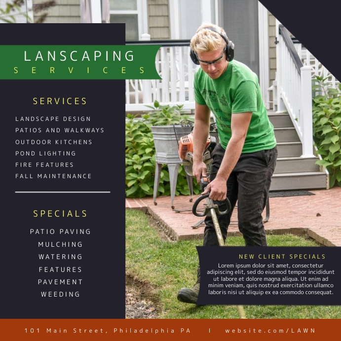 Landscaping Template | PosterMyWall