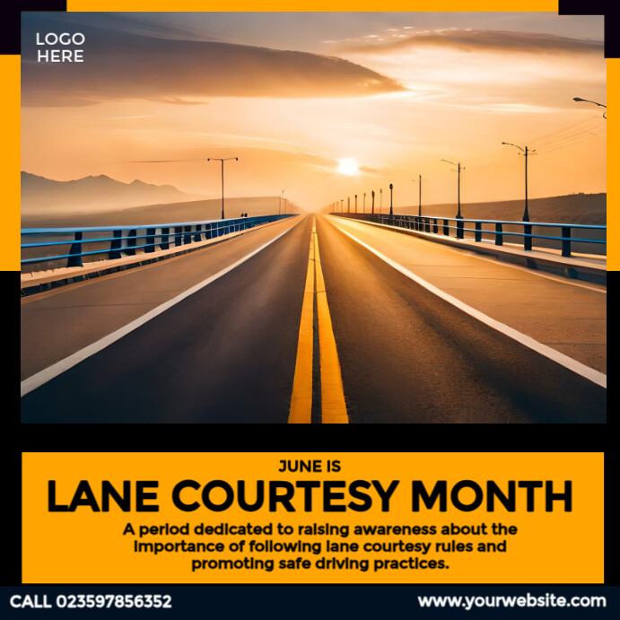Copy of Lane Courtesy Month | PosterMyWall