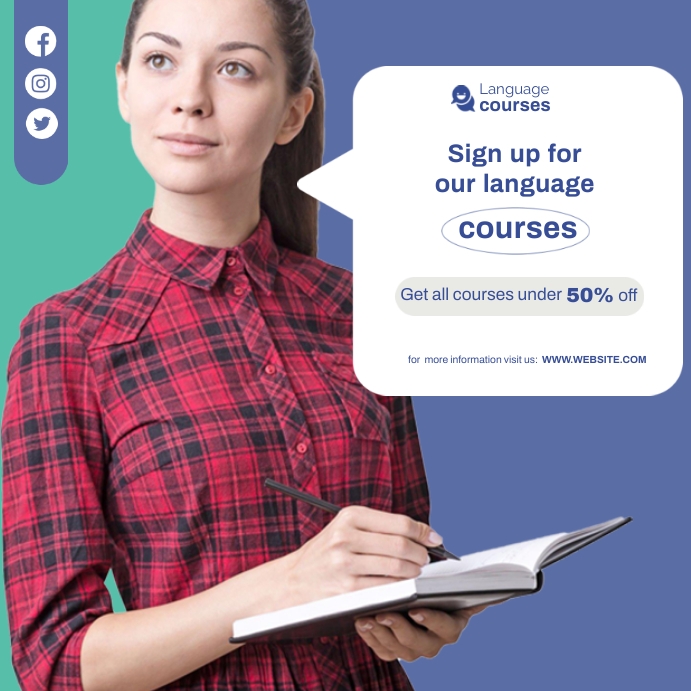 Plantilla de Language Courses | PosterMyWall