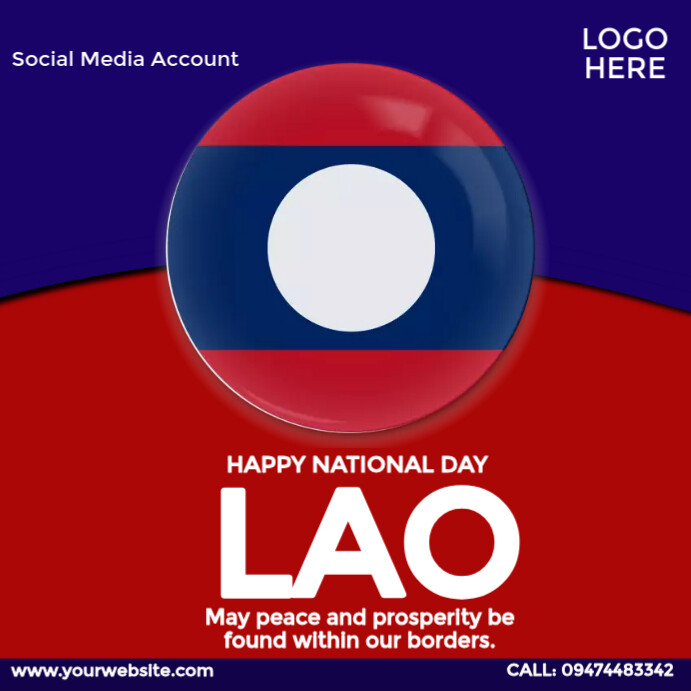 lao national day Template | PosterMyWall