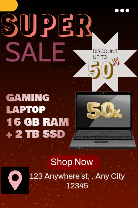 Copy of Laptop and accessories super sale template. | PosterMyWall