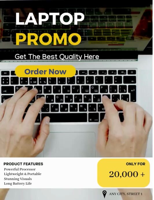 Laptop Promo Flyer Template | PosterMyWall