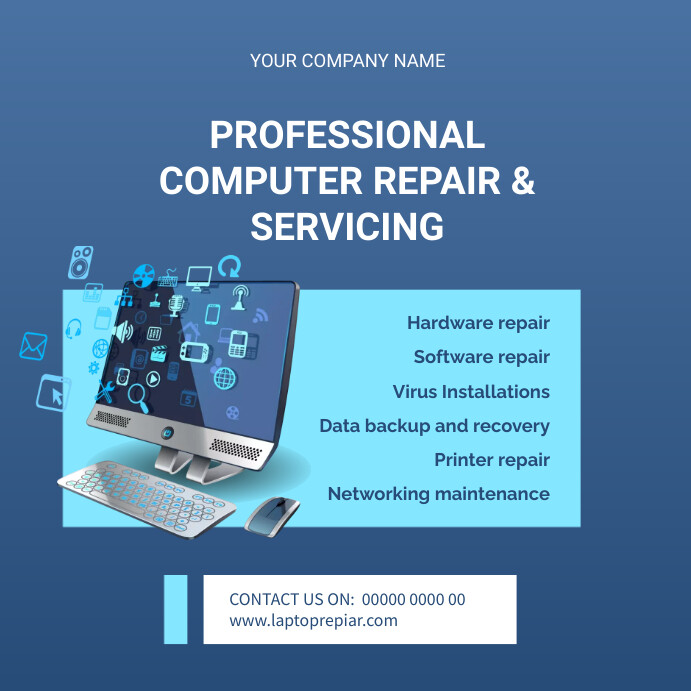 Laptop repair flyer (3) Template | PosterMyWall