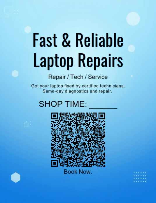 Laptop Repair Flyer Template – Fast Service | PosterMyWall